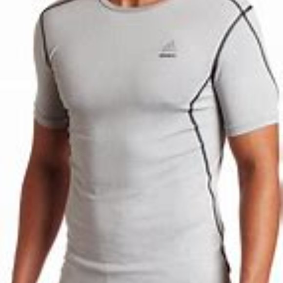 adidas | Shirts | Like New Adidas Grey Techfit Shirt 38 | Poshmark